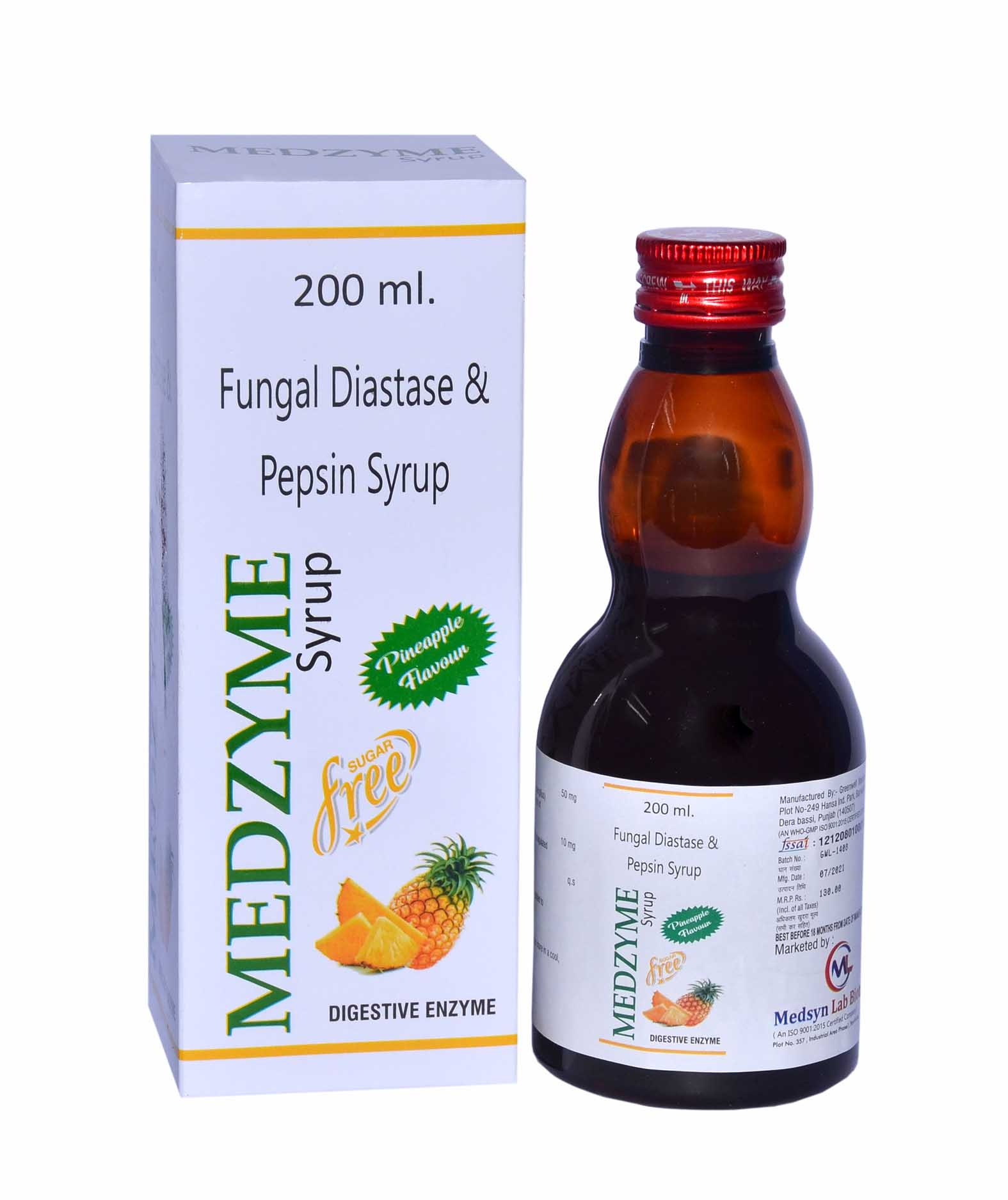 MEDZYME SYRUP 200ML - Medsyn Lab Biotech - PCD Pharma Company | Third ...